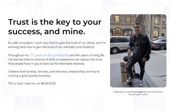 Trust is the key to your success, and mine.
