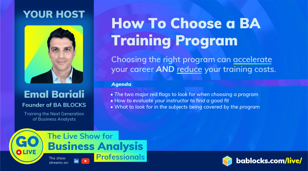 The Live Show for Business Analysis Professionals (LinkedIn & YouTube)